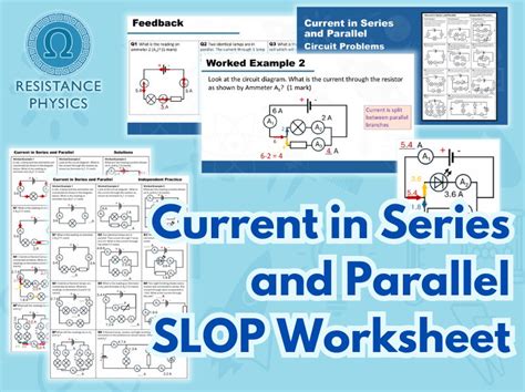 Current In Series And Parallel Circuit Diagrams Worksheet AQA GCSE Science P2 Teaching Resources