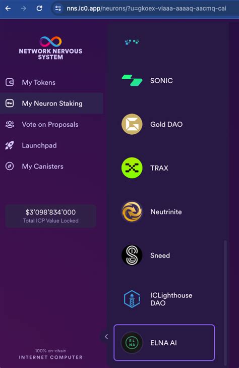 Introducing Elna Dev Neuron Sns Project Governance Internet