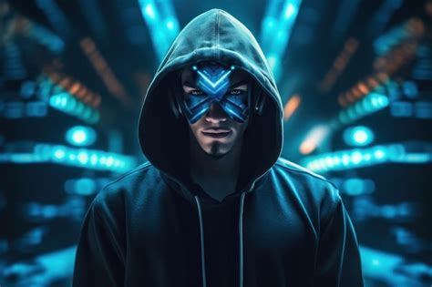 Premium Ai Image Anonymous Hacker Portrait Cybersecurity And Cybercrime Concept