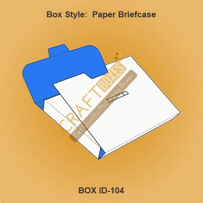 Paper Brief Case Packaging Boxes Custom Durable