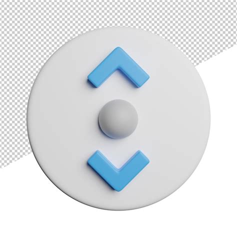 Premium PSD Scroll Arrow Sign Front View D Rendering Icon Illustration On Transparent Background