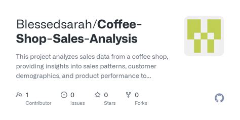 Github Blessedsarahcoffee Shop Sales Analysis This Project Analyzes