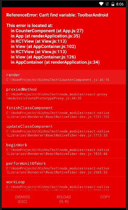 Android Referenceerror Cant Find Variable Toolbarandroid Stack