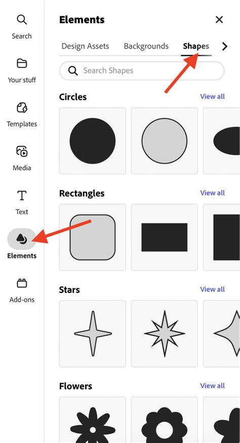 Adding Shapes To An Adobe Express Video Project Media Commons