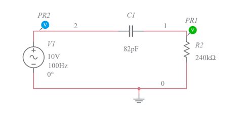 RC High Pass Filter Multisim Live