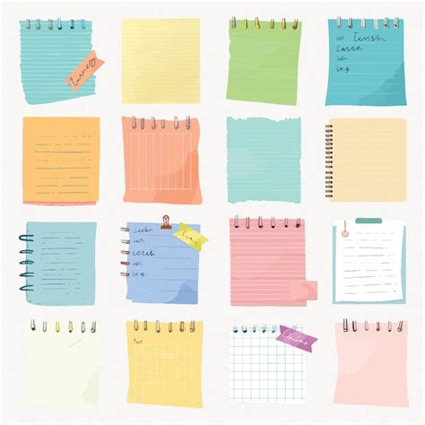 colorful notepads grid collection set premium ai generated vector