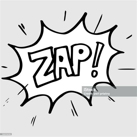 감동과 텍스트 Zap와 손으로 그린 만화 연설 거품 포스터 배너 웹 및 컨셉 디자인으로 격리된 벡터 낙서 만화 만화