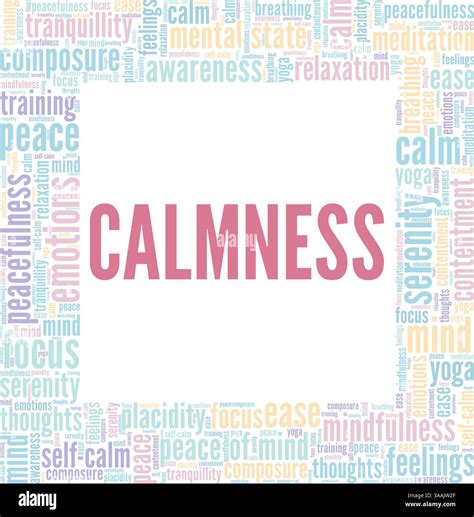Calmness Conceptual Vector Illustration Word Cloud Isolated On White