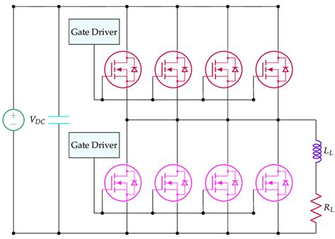 Proposed Half Bridge Topology With Four Paralleled Sic Mosfets Download Scientific Diagram