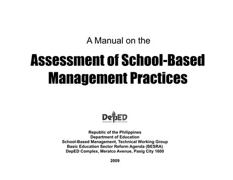 School Based Management Manual Pdf