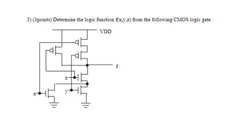 Solved 3 3points Determine The Logic Function Fxyz
