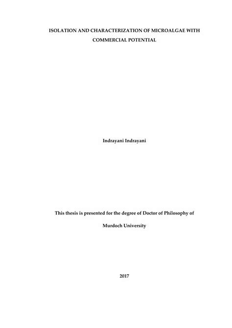 Pdf Isolation And Characterization Of Isolation And Characterization Of Microalgae With