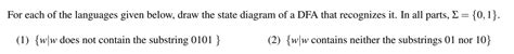 solved for each of the languages given below draw the state diagram