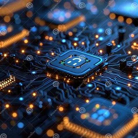 Cybersecurity Protecting Data On A Circuit Board Stock Illustration Illustration Of Circuit