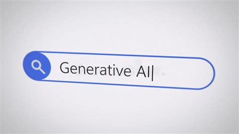 Generative Ai Artificial Intelligence Term In Search Engine On Web Page