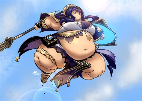 Rule 34 Belly Breasts Candace Genshin Impact Fat Obese Obese Female Sheild Weapon 9555286