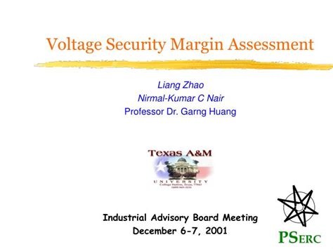 Ppt Voltage Security Margin Assessment Powerpoint Presentation Free Download Id2770214