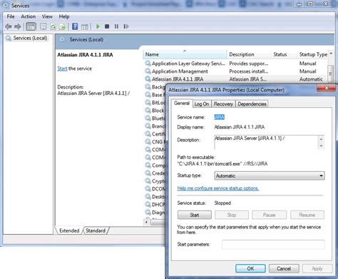 Running Jira Applications As A Windows Service Administering Jira Applications Data Center 11
