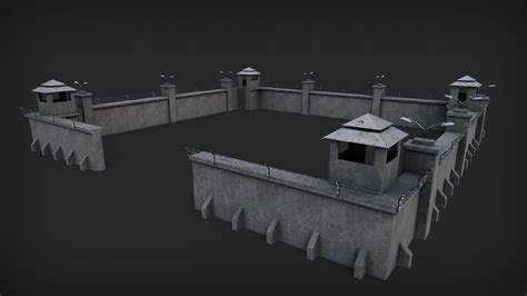 Modular Fence Structures 3d Model By Holy360