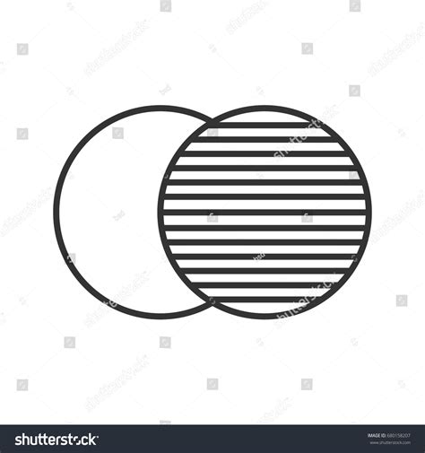 Overlapping Linear Icon Thin Line Illustration Stock Vector Royalty