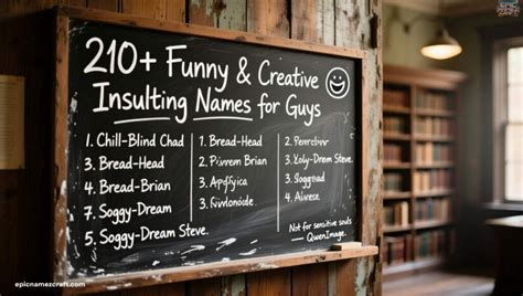 210 Funny And Creative Insulting Names For Guys
