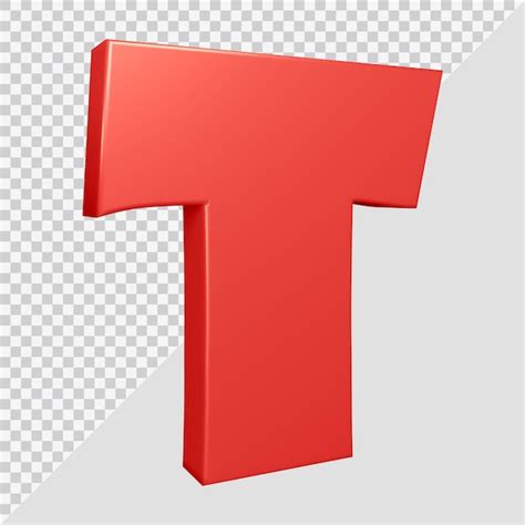 Premium Psd 3d Rendering Of Alphabet Letter T