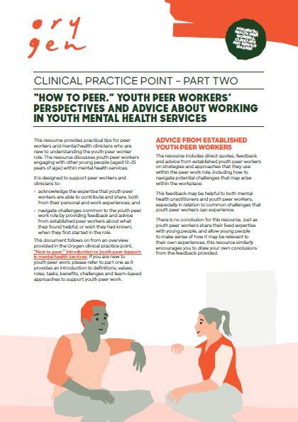 Youth Peer Workers Perspectives And Advice About Working In Youth