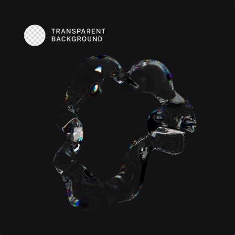 Premium Psd Psd 3d Abstract Shape Glass Material