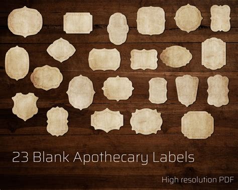 23 Blank Apothecary Jar Labels Mizo World