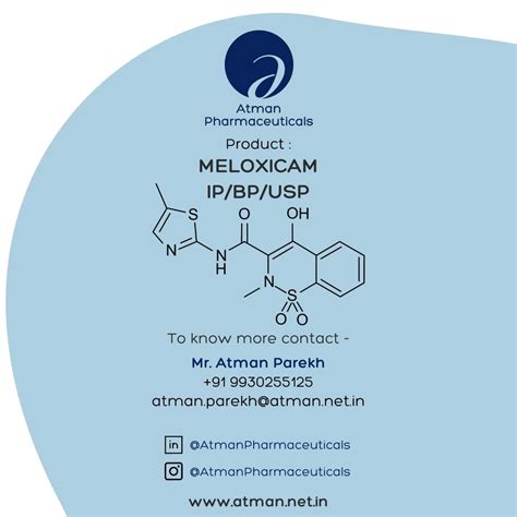 Meloxicam Atman Pharma Private Limited Cphi Online