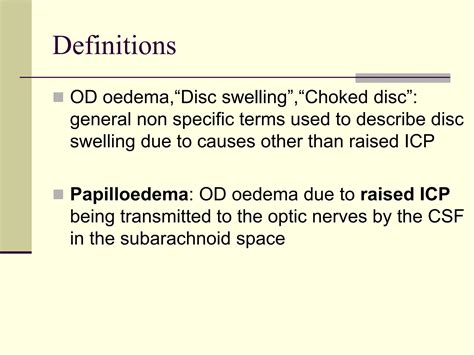 3 Papilloedema Neuro Ophthalmology0 Ppt