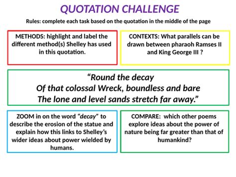 Aqa Pandc Poetry 15 X Explode A Quotation Slides Teaching Resources