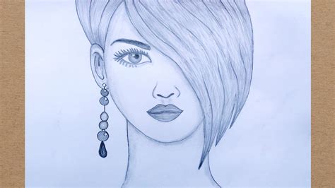 How To Draw A Girl Step By Step Pencil Sketch Drawing