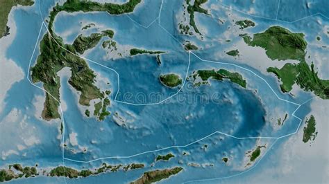 Banda Sea Tectonic Plate Physical Map Stock Illustration Illustration Of Tremor Projection