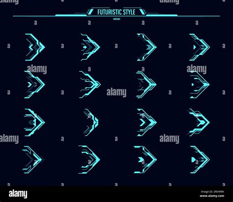 Hud Arrows And Futuristic Navigation Pointers Vector Ui Or Gui Interface Sci Fi Game Head Up