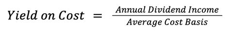 Yield On Cost Definition And Formula