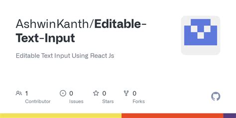 Github Ashwinkantheditable Text Input Editable Text Input Using
