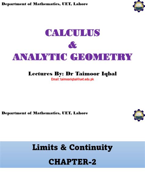 Calculus Chp2 Lecture 2 Continuity Pdf Continuous Function Elementary Mathematics