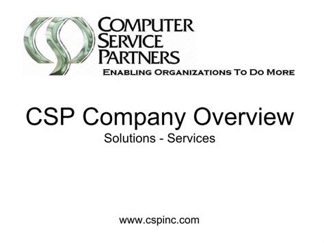 PDF CSP Overview DOKUMEN TIPS