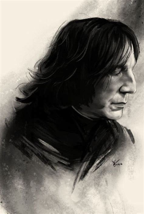 Harry Potter Snape Portrait Alan Rickman Drawing Alan Rickman Fan