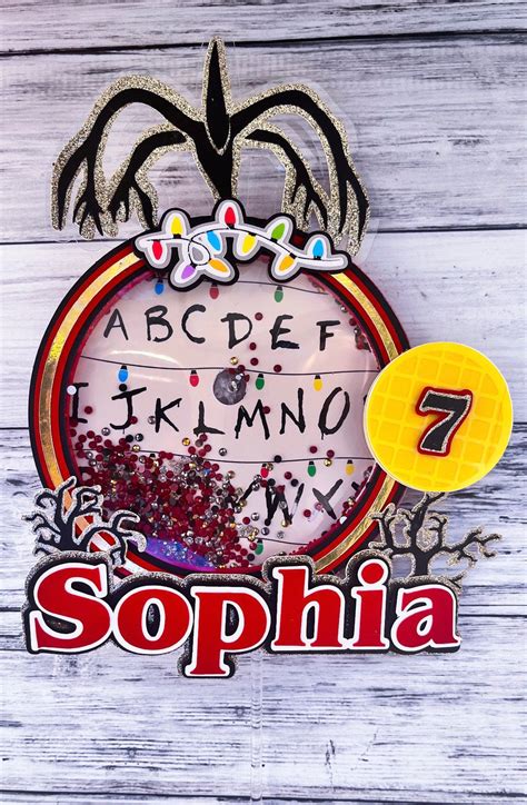 Strange Cake Topper Cake Topper Light Up Cake Topper Birthday Decor Handmade Etsy