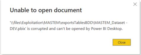 Solved Pbix File Is Corrupted And Cant Be Opened By Powe
