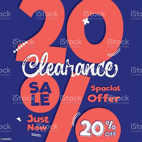 제 4 권 정리 세일 블루 핑크 20 제목 디자인 배너 또는 포스터에 대 한 판매 및 할인 개념 벡터 일러스트입니다 20에 대한 스톡 벡터 아트 및 기타 이미지 Istock