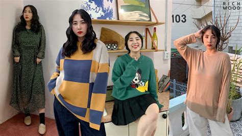 빅사이즈 가을 데일리룩 코디 룩북 빅사이즈 쇼핑몰 리치무드 니트 추천 가을 가디건 리치무드 원피스 가을코디 청바지 하객룩 트렌치 코트 Youtube