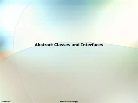 Ppt Abstract Classes And Interfaces In Java Programming Powerpoint