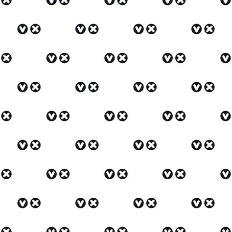 Tick And Cross Signs Pattern Simple Style 14861618 Vector Art At Vecteezy