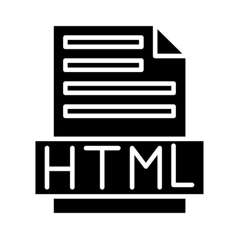 Html File Vector Icon 21729445 Vector Art At Vecteezy