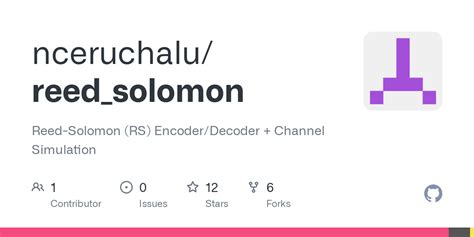 Github Nceruchalureedsolomon Reed Solomon Rs Encoderdecoder