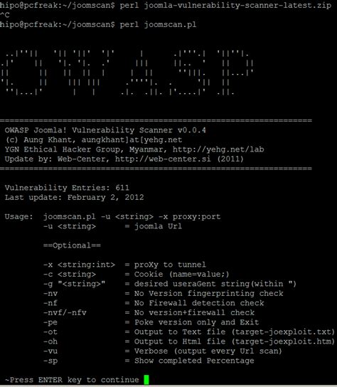 check your joomla security with owasp joomla vulnerability scanner