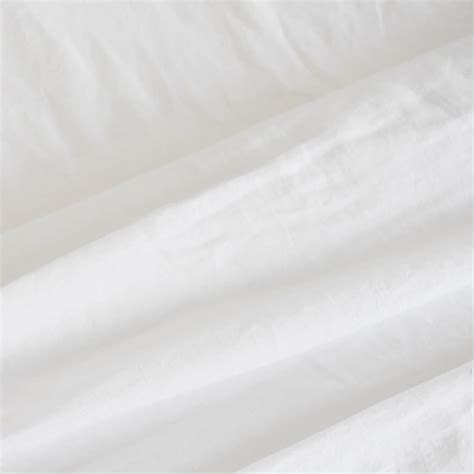 100 French Flax Linen Flat Sheet White Raw Essentials